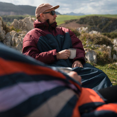 VOITED Wearable Blanket Coat & Sleeping Bag in One - Cardinal / Navy ...