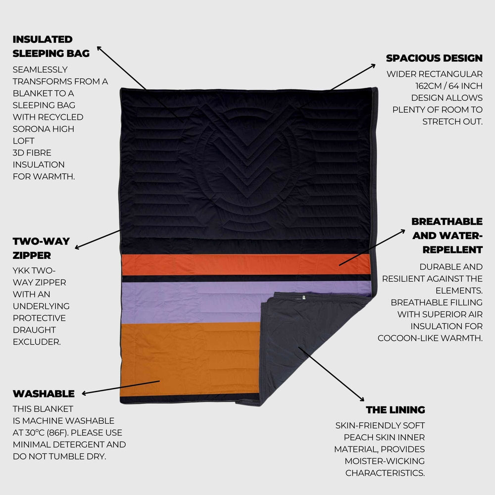 VOITED Slumber Zip Sack Blanket - Blocks | Versatile Sleeping Bag ...
